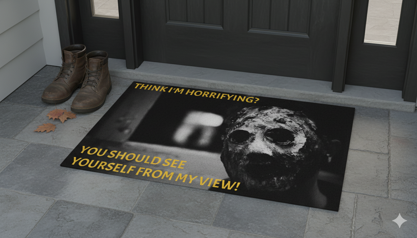 See Yourself Welcome Mat – Creepy Horror Mirror-Inspired Doormat – Nova ...